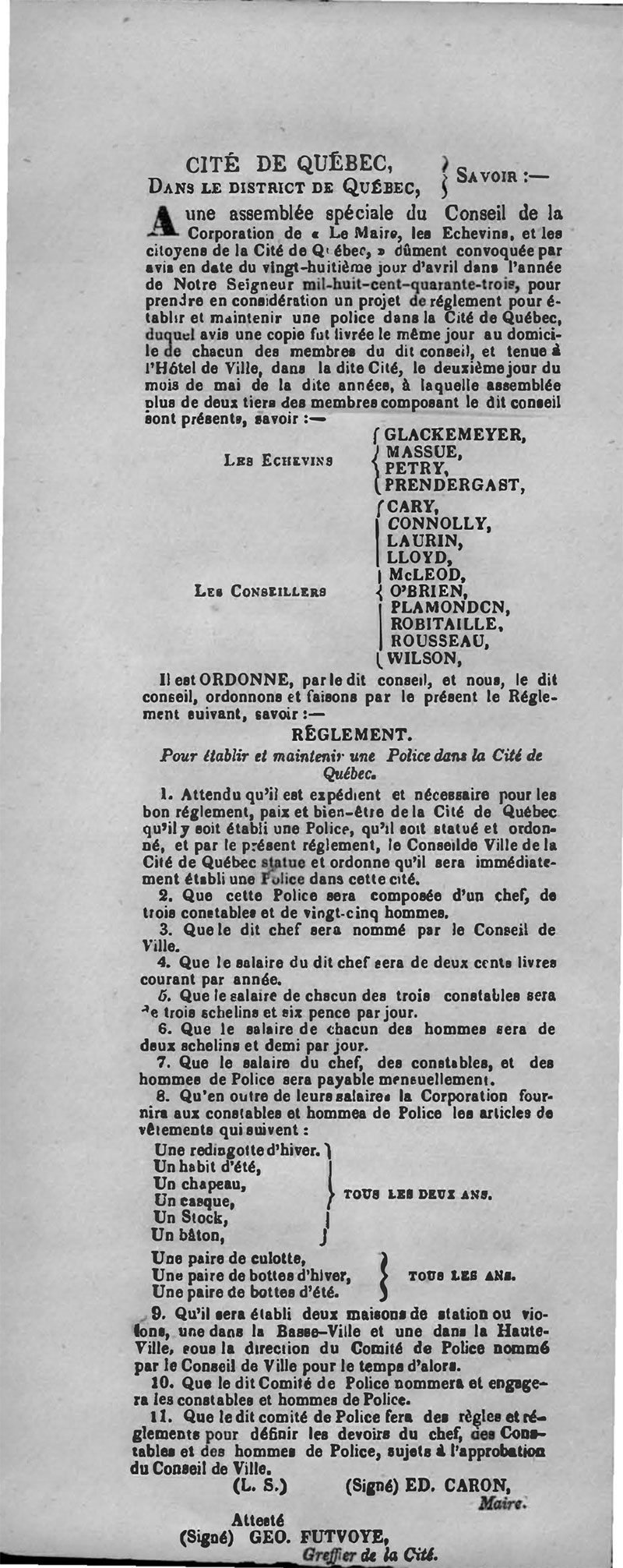 La Police de Québec célèbre ses 175 ans